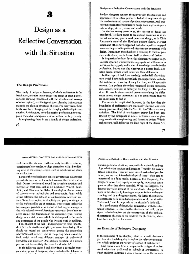 Donald Schon - The Reflective Practitioner (1983) | PDF | Design | Nature