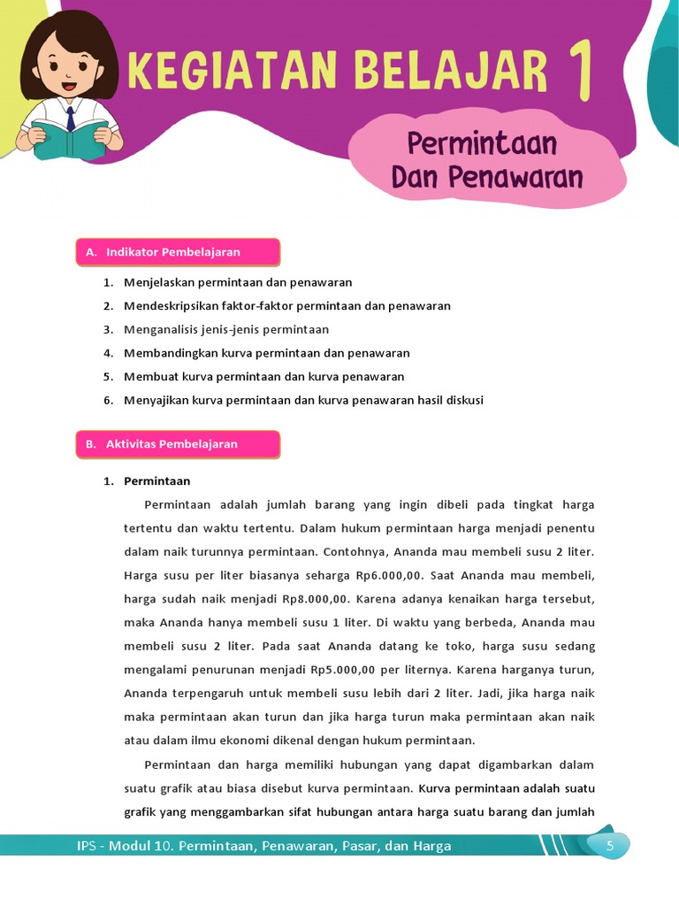 IPS - Modul 10 - Permintaan, Penawaran, Pasar, Dan Harga | PDF