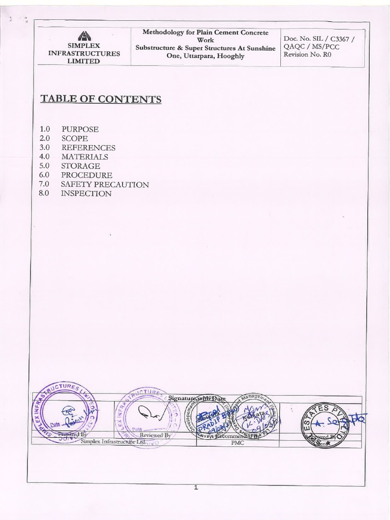 Methodology For PCC | PDF