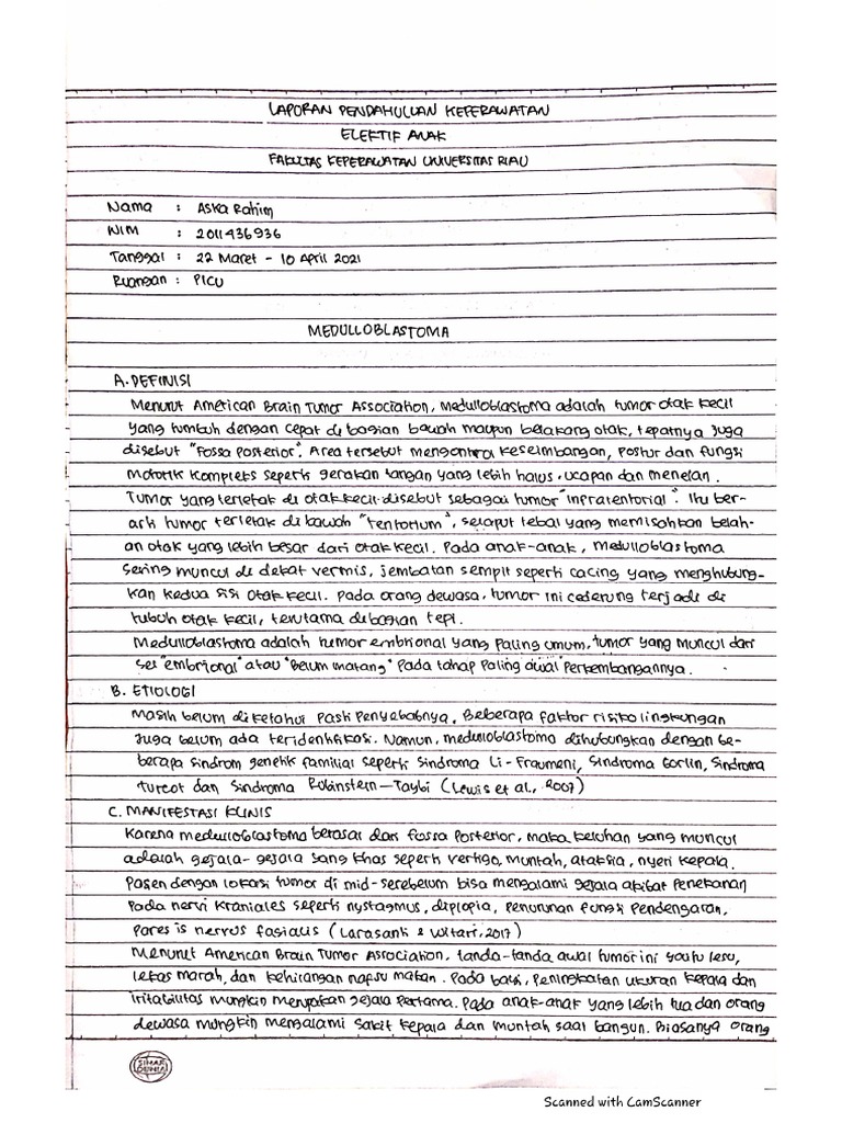 LP Medulablastoma Picu Aska | PDF
