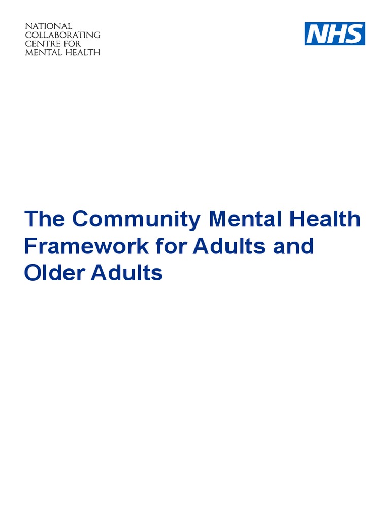 Community Mental Health Framework For Adults and Older Adults | PDF | Mental Disorder | Health Care