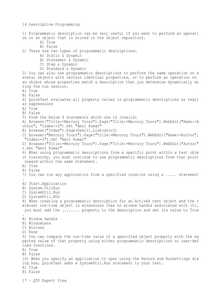 Qtp Pdf Parameter Computer Programming Spreadsheet