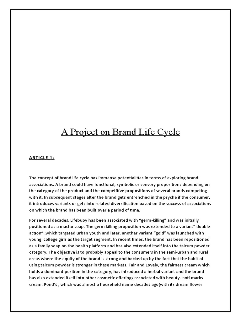 Brand Life Cycle (Ground Realty) MD | PDF | Brand | Marketing