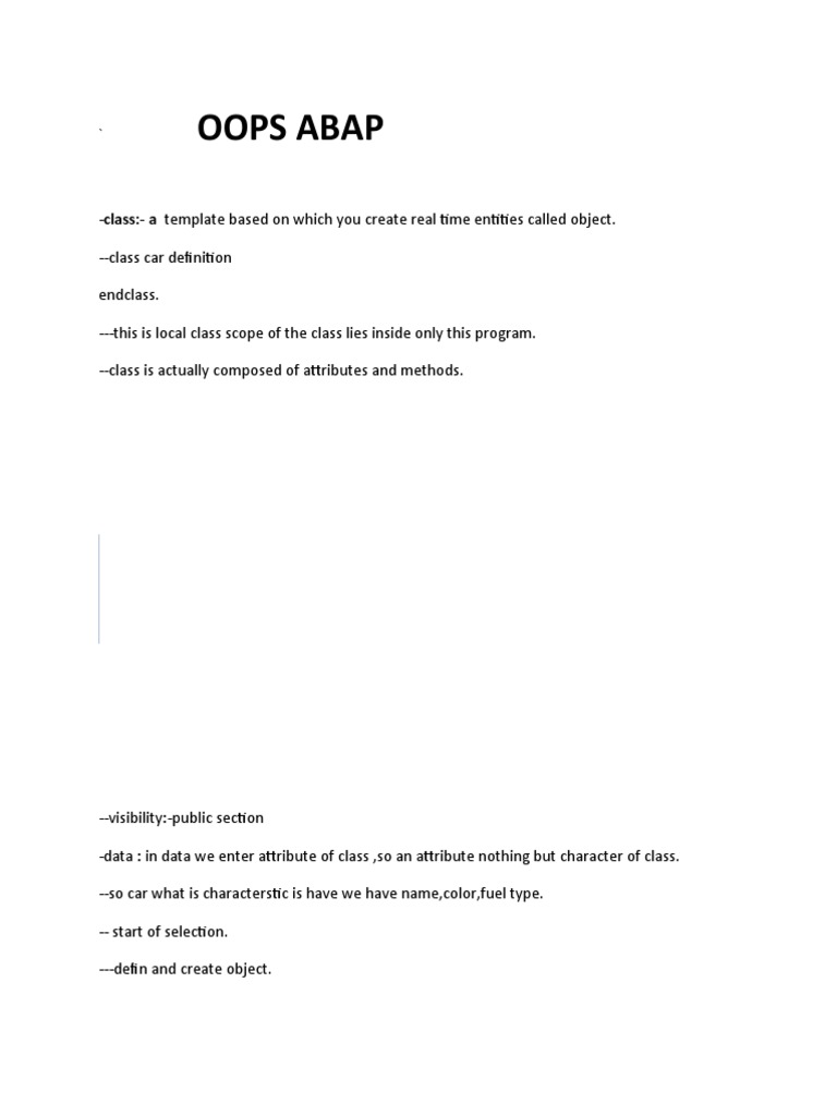 Abap Oops Pdf Inheritance Object Oriented Programming Class Computer Programming 3112