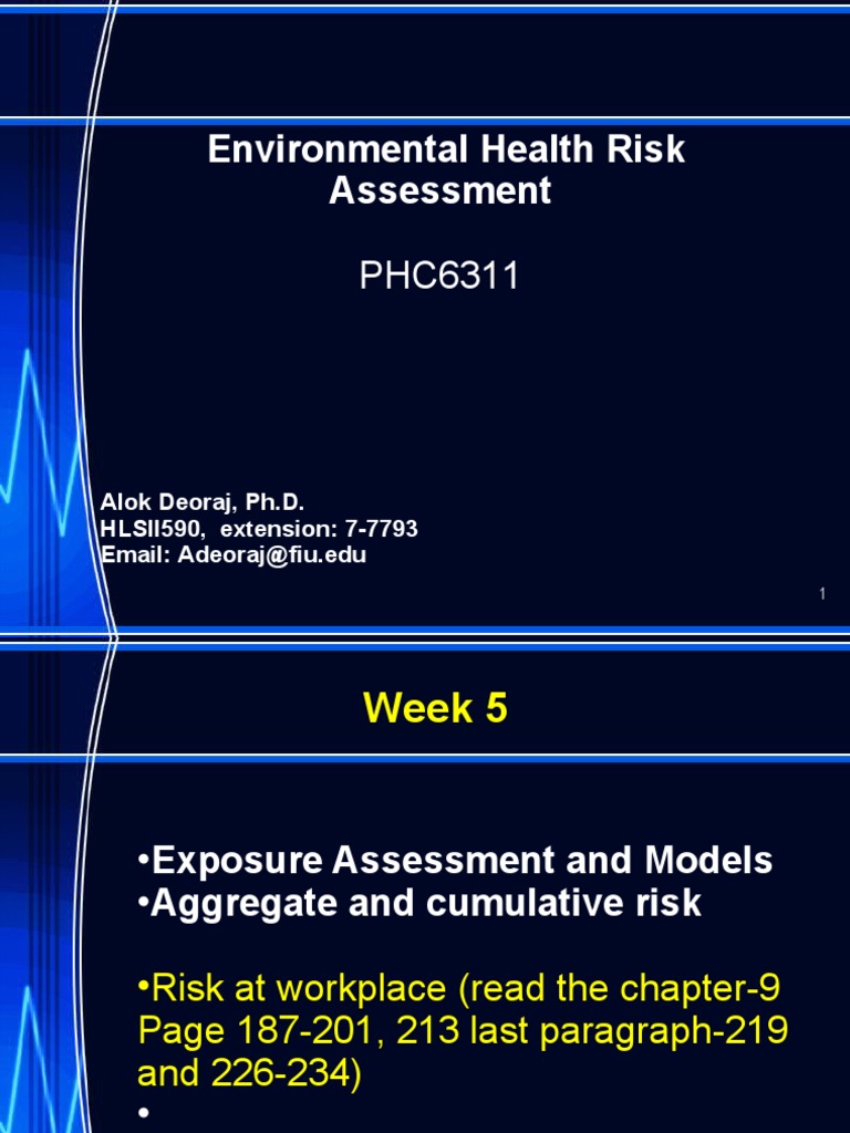 Week-5-Exposure Assessment and Models | PDF | Air Pollution | Computer ...