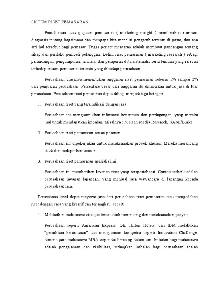 Panduan Lengkap Riset Pemasaran | PDF | Bisnis