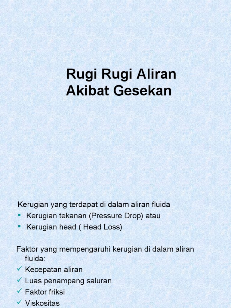 Rugi - Rugi Aliran | PDF