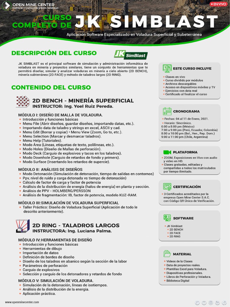 Brochure JK Simblast 2D BENCH - 2D RING - 2D FACE - OMC | PDF