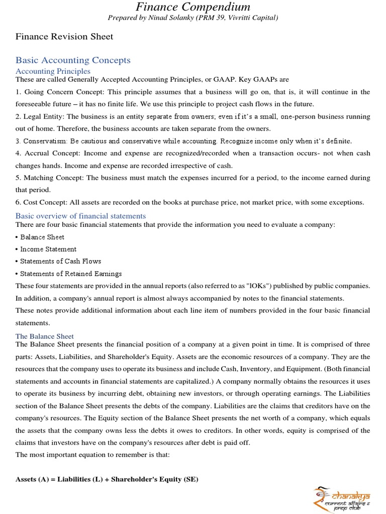 Finance Basics for Beginners | PDF | Net Present Value | Balance Sheet