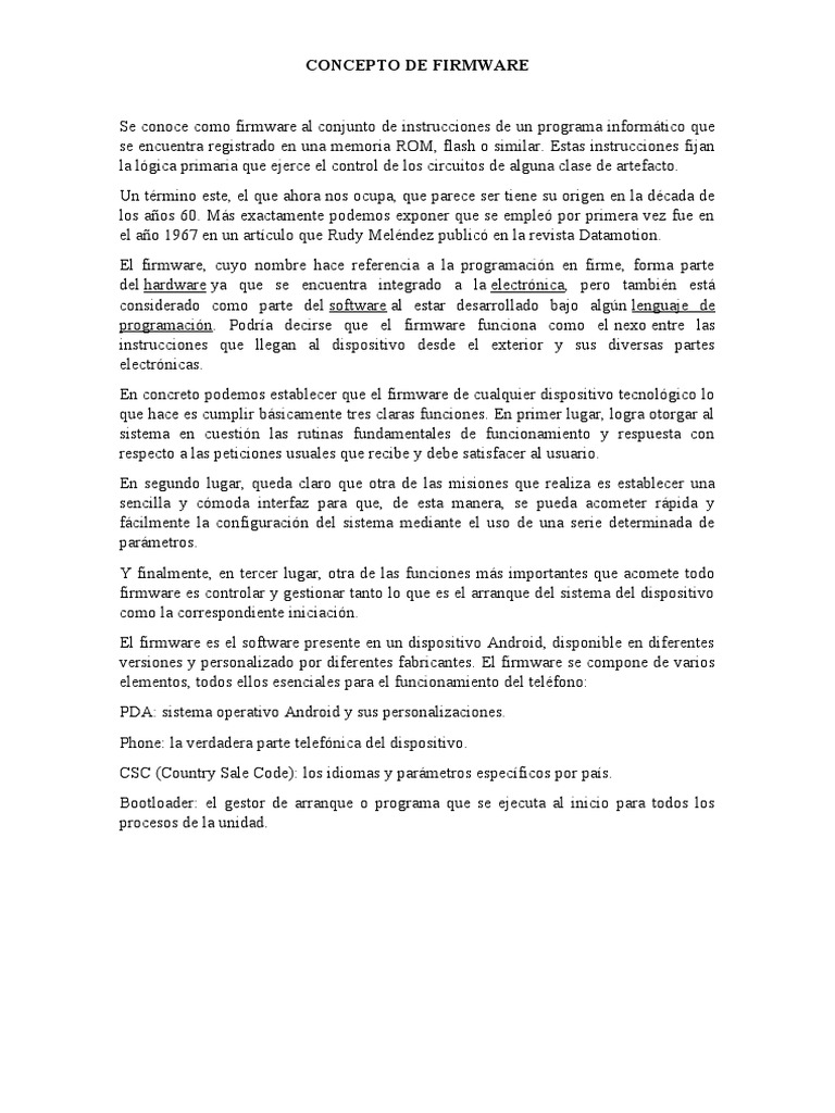 Concepto de Firmware | PDF