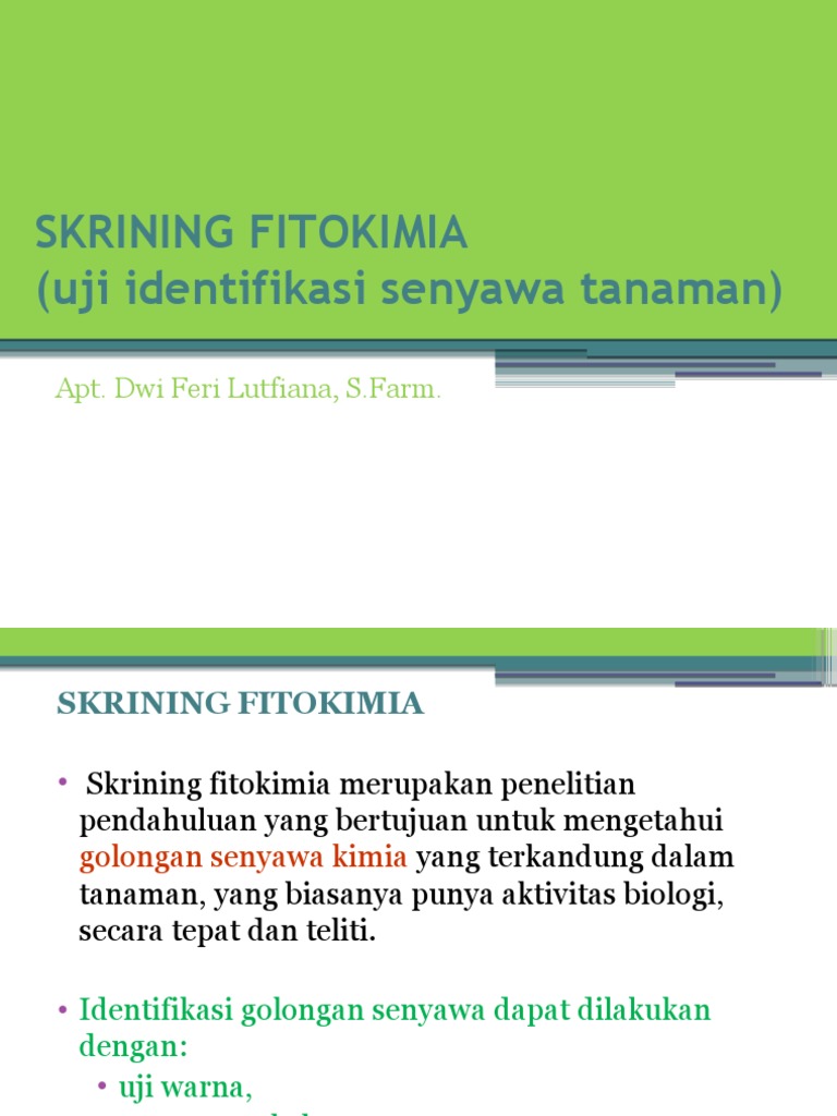 Skrining Fitokimia | PDF