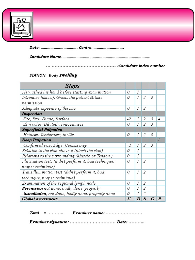 Examination of A Swelling | PDF