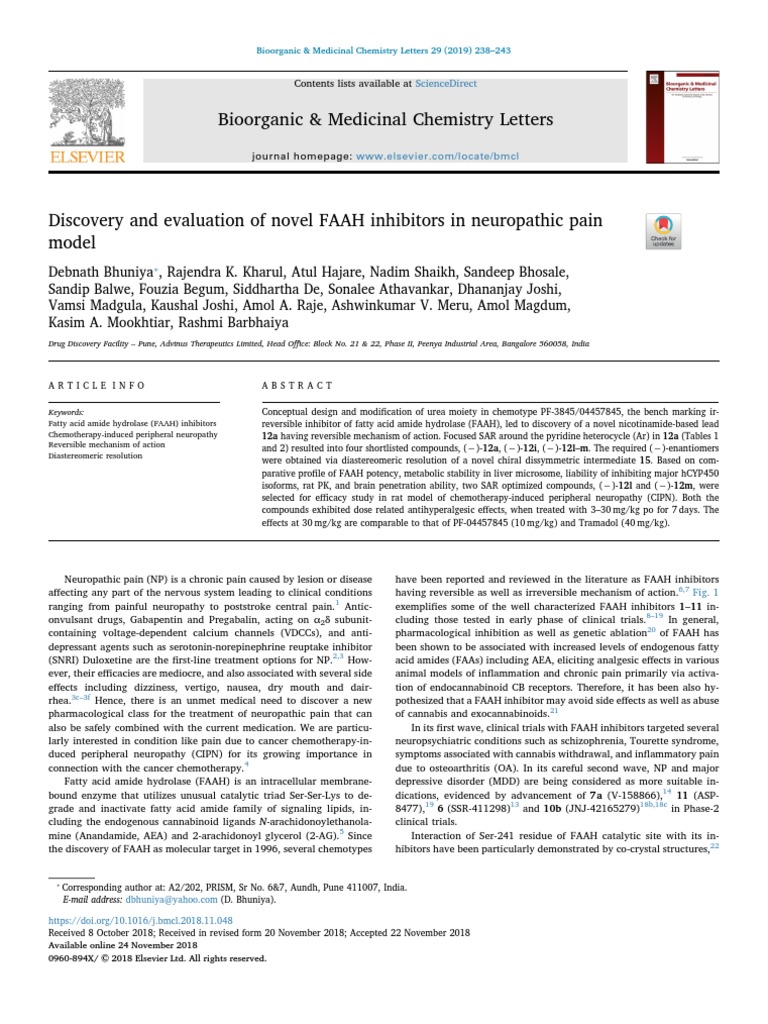 Bioorganic & Medicinal Chemistry Letters: Sciencedirect | PDF | Enzyme ...