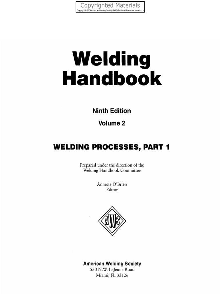 Welding Handbook Ninth Edition Volume 2 | PDF