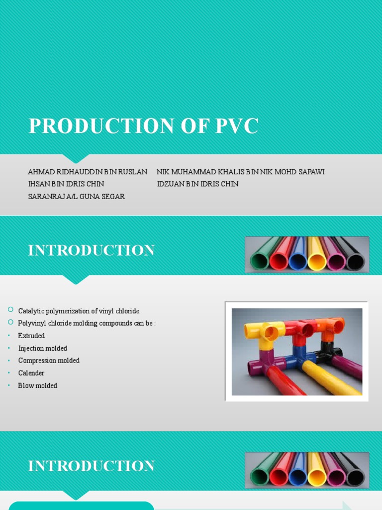 Production of PVC | PDF | Polyvinyl Chloride | Polymerization