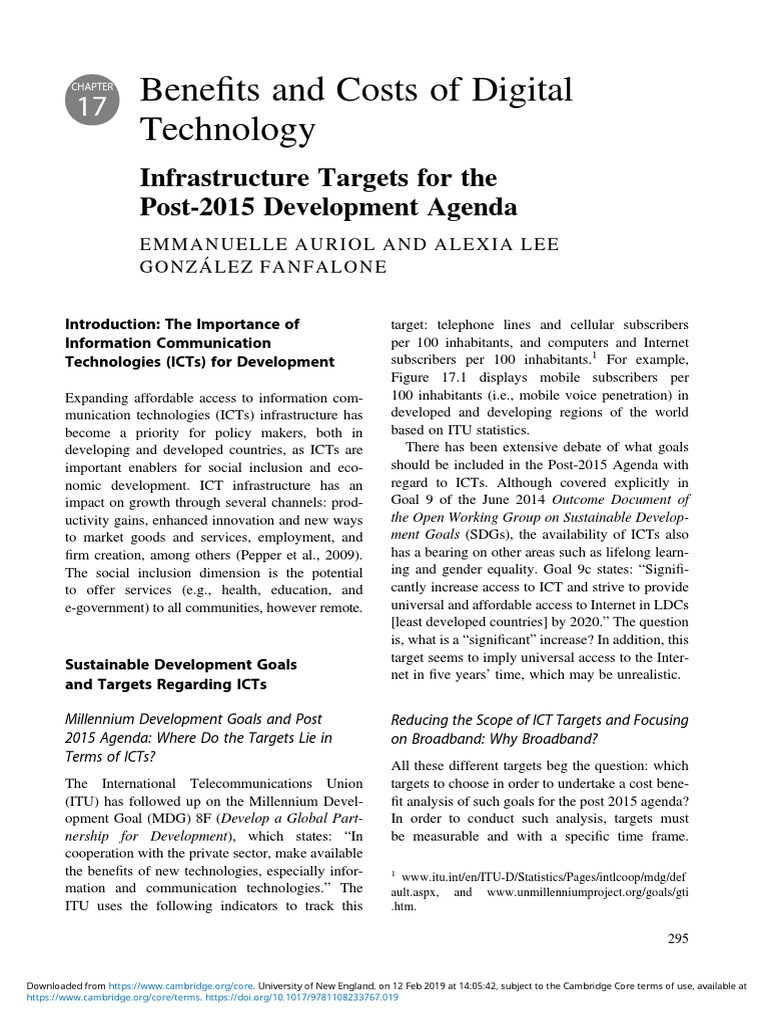 Digital Technology Benefits for Development | PDF | Internet Access ...