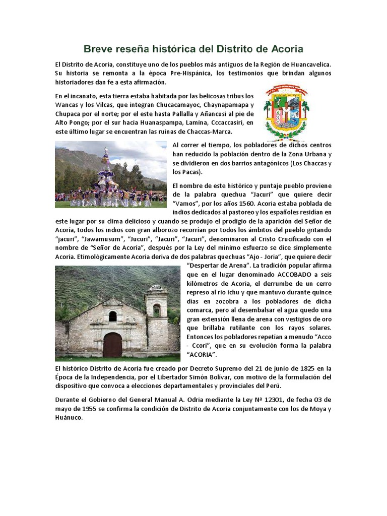 ACORIA | PDF | América del Sur