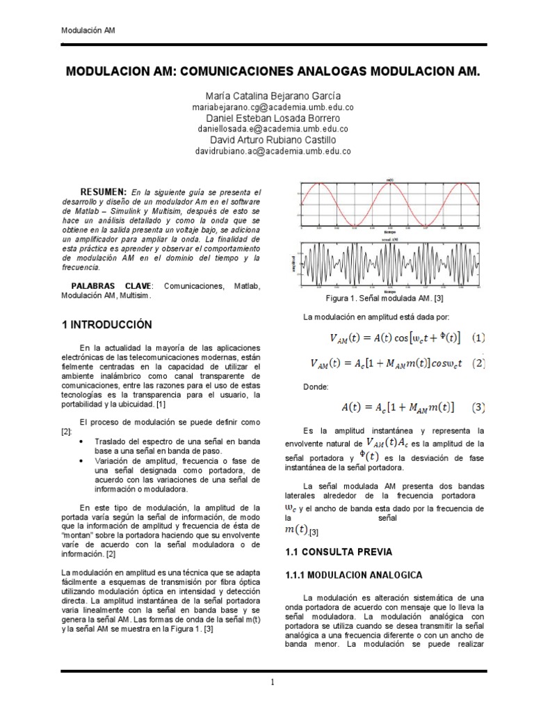 Guia 4 - Modulador Am | PDF | Modulación | Tecnología de radio