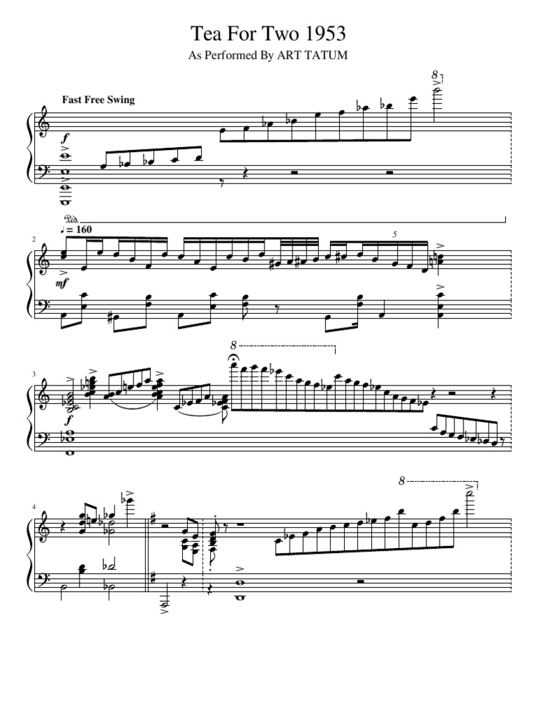 Art Tatum - Tea For Two 1953 | PDF