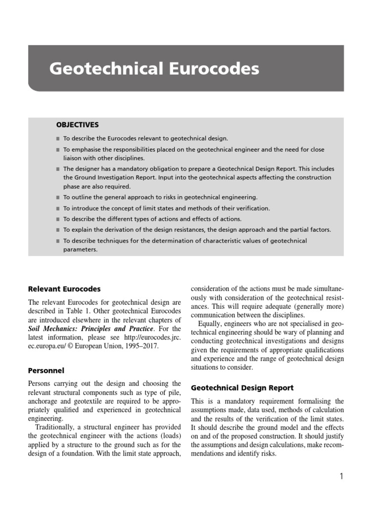 Geotechnical Eurocodes | PDF | Geotechnical Engineering | Soil Mechanics