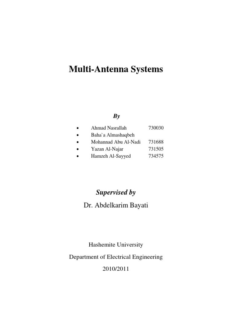 Multi Antenna Systems | PDF | Mimo | Modulation