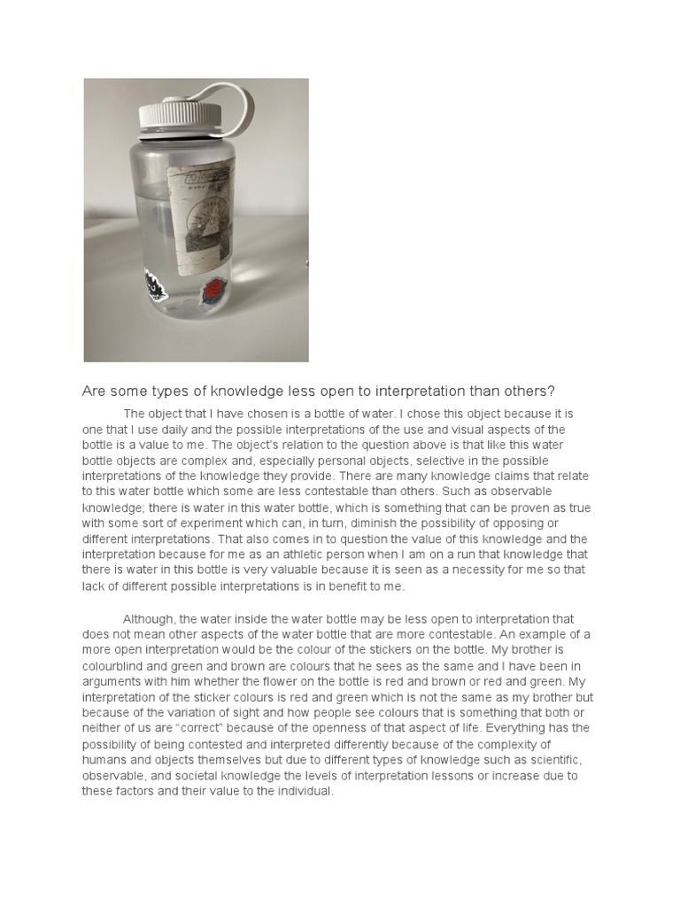 Are Some Types of Knowledge Less Open To Interpretation Than Others? | PDF
