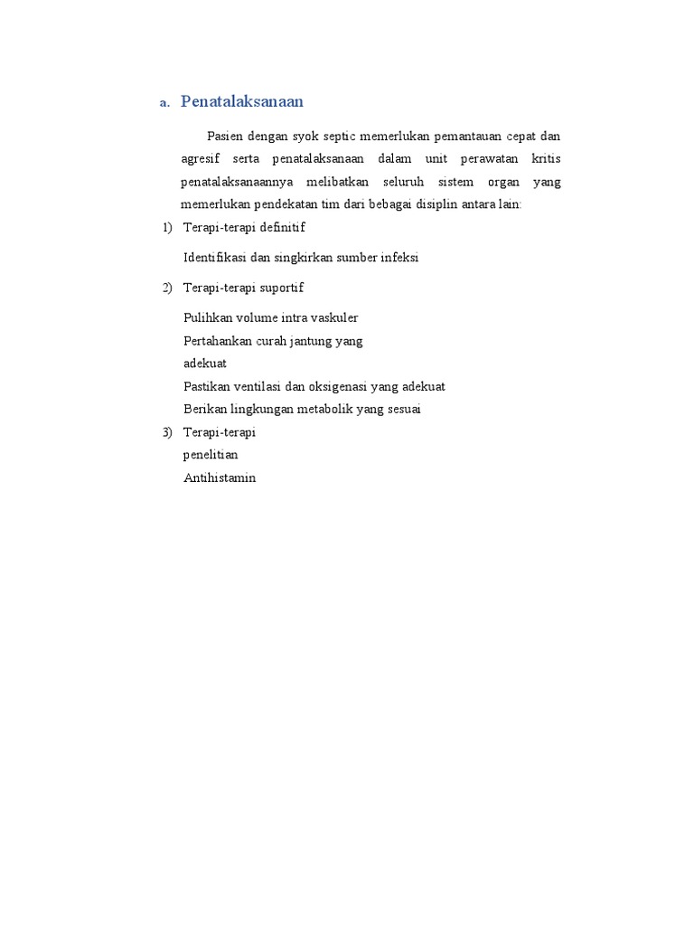 Penatalaksanaan Syok Sepsis | PDF