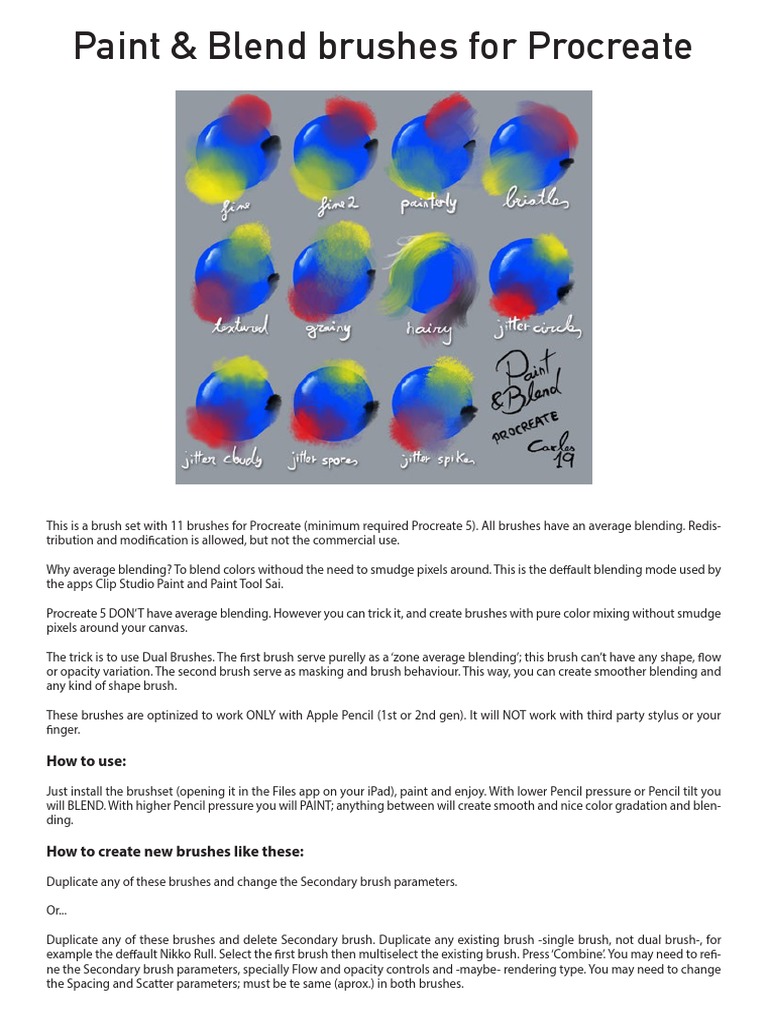 Nikko Rull Procreate Brush Guide | PDF | Career & Growth | Home & Garden