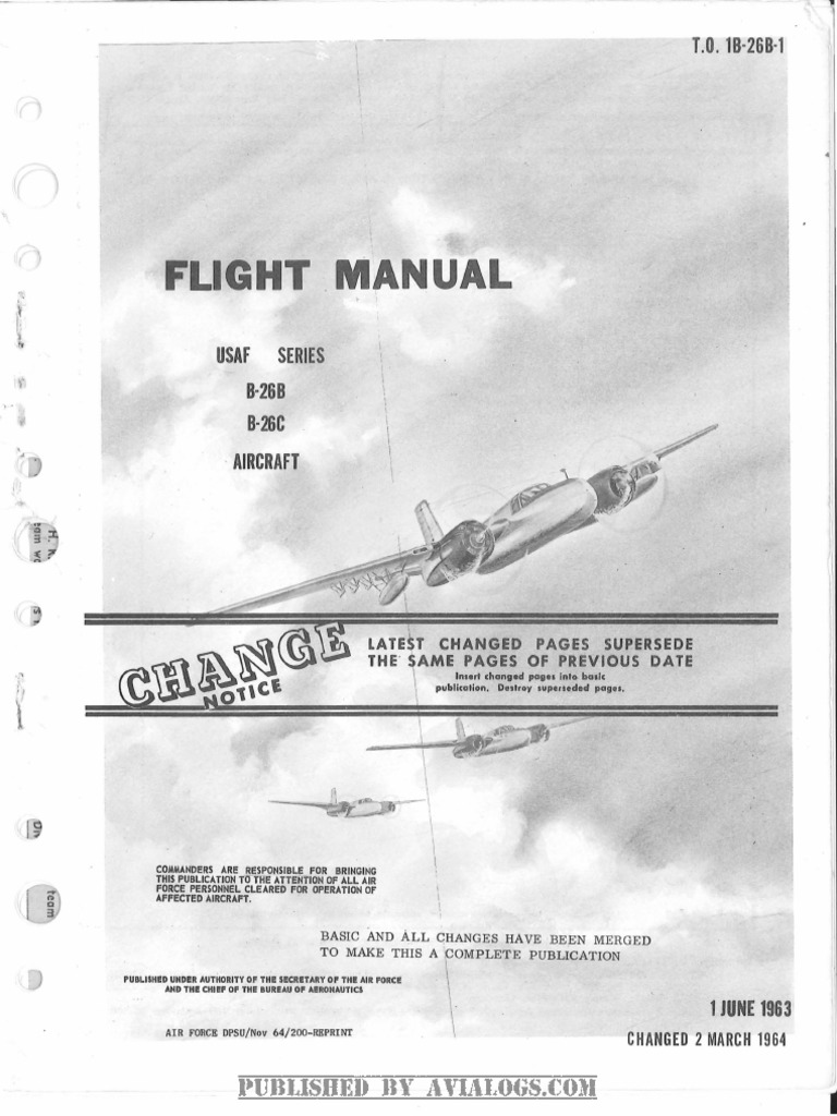 T.O. 1B-26B-1 Flight Manual B-26B B-26C | PDF
