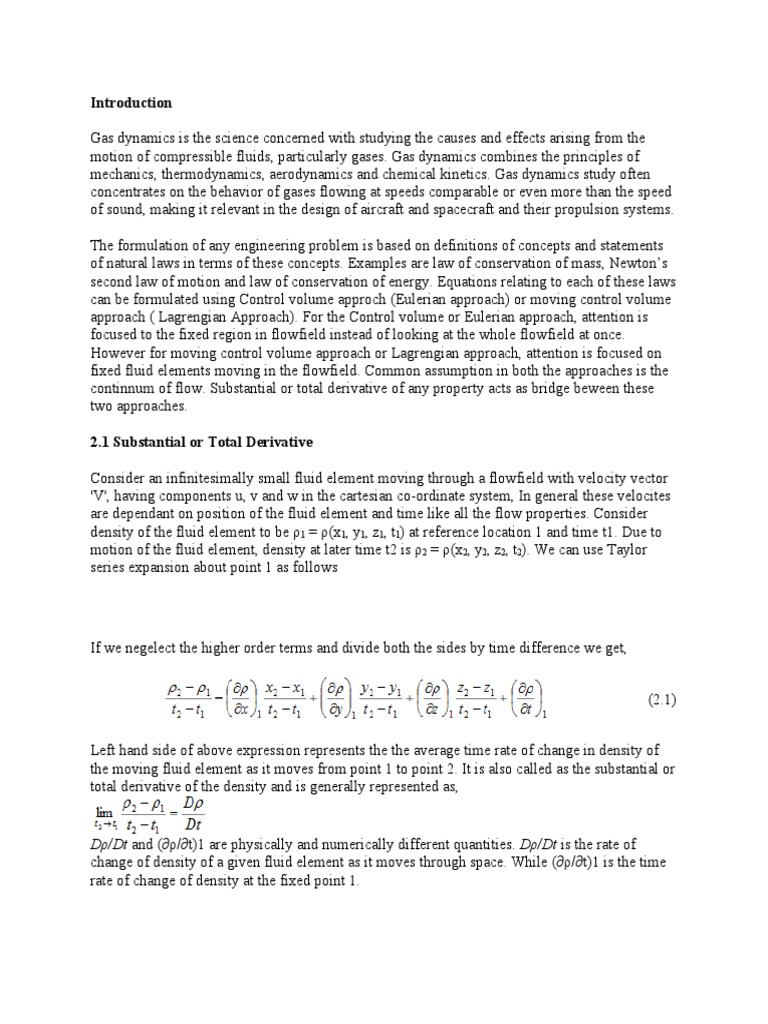 Mass Conservation Equation | PDF | Fluid Dynamics | Continuum Mechanics