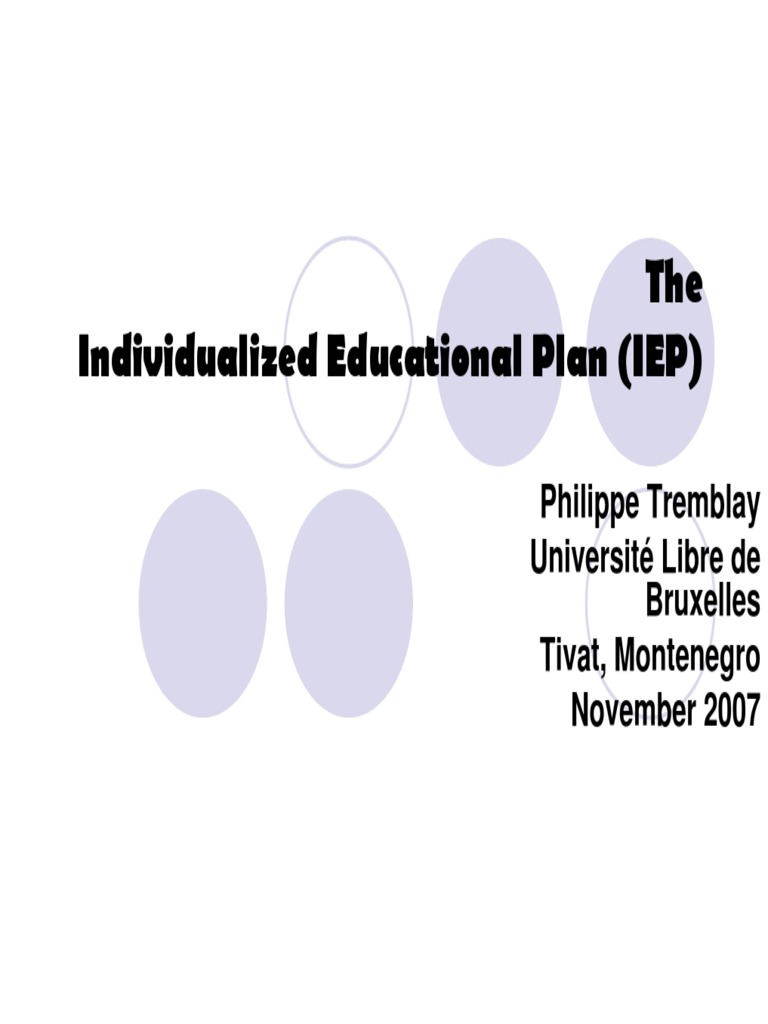 Individualized Education Plan Guide | PDF | Individualized Education ...