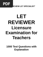 LET Reviewer Mathematics General Education | PDF