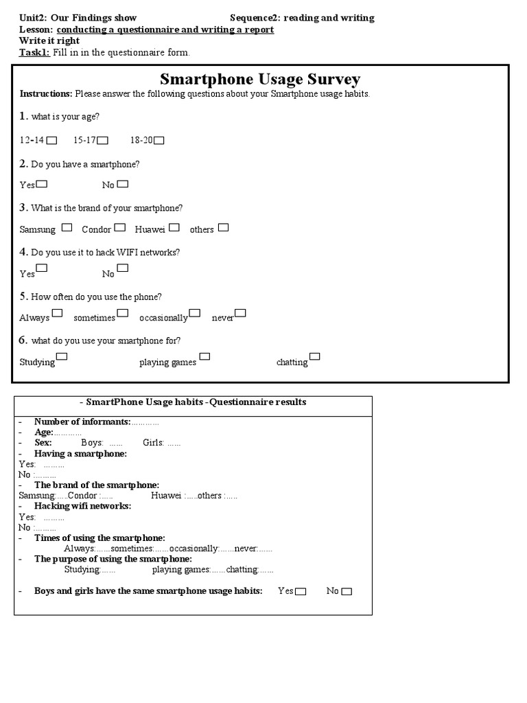 Phone Usage Survey | PDF | Smartphone | Mobile Computers