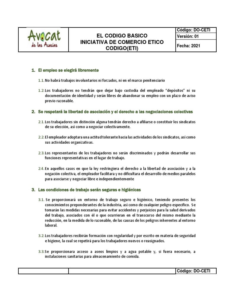 Codigo Eti | PDF | Trabajo infantil | Salario