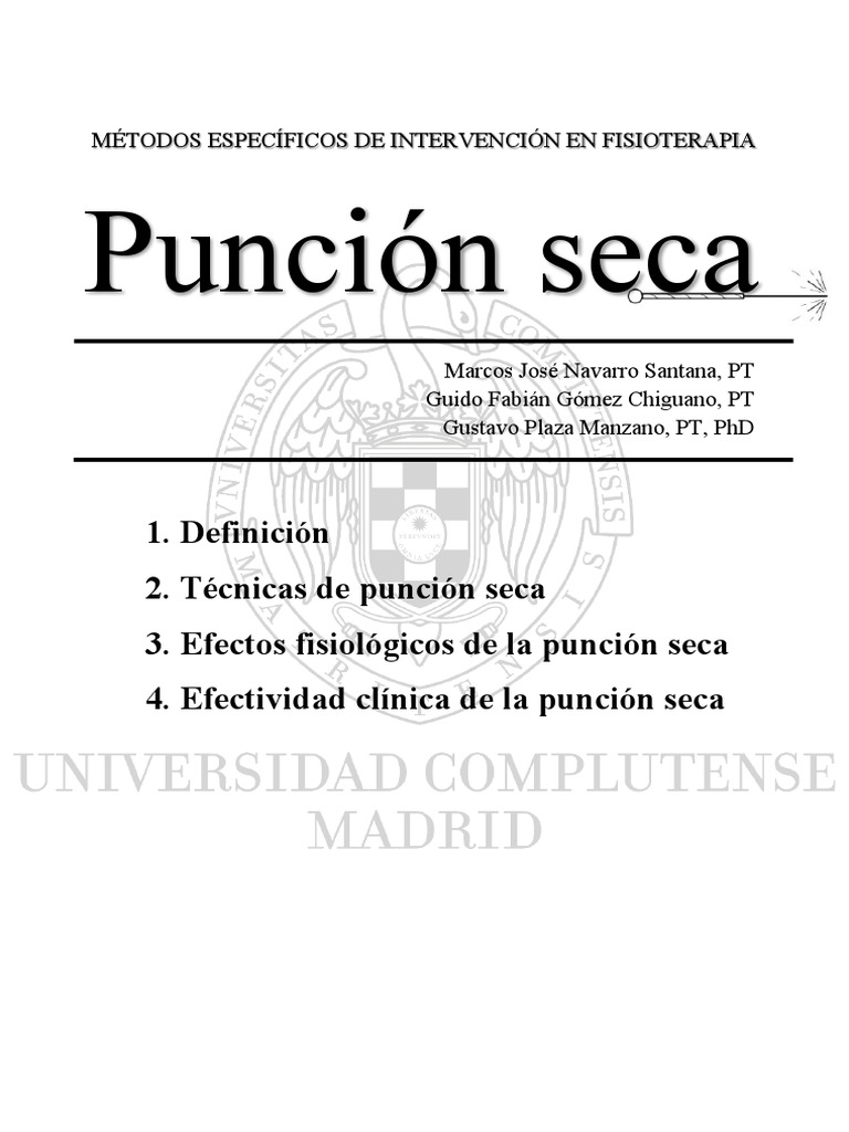 Punción Seca | PDF | Terapia física | Dolor