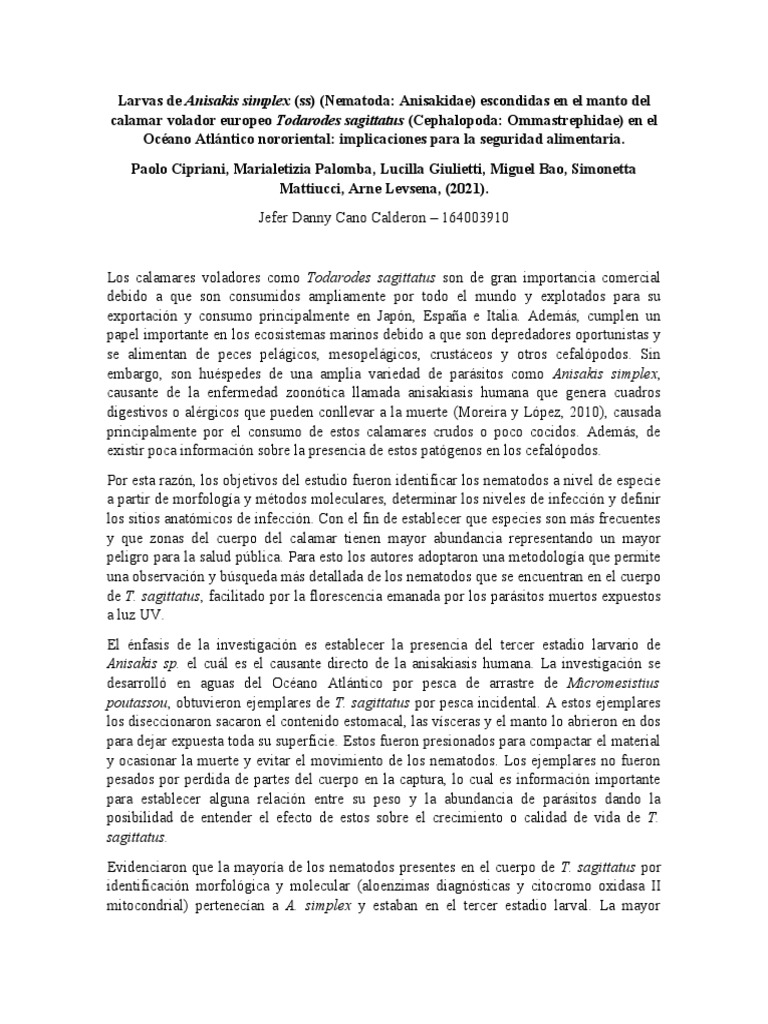 Analisis de Articulo - Jefer Cano | PDF | Especialidades Medicas | Biología