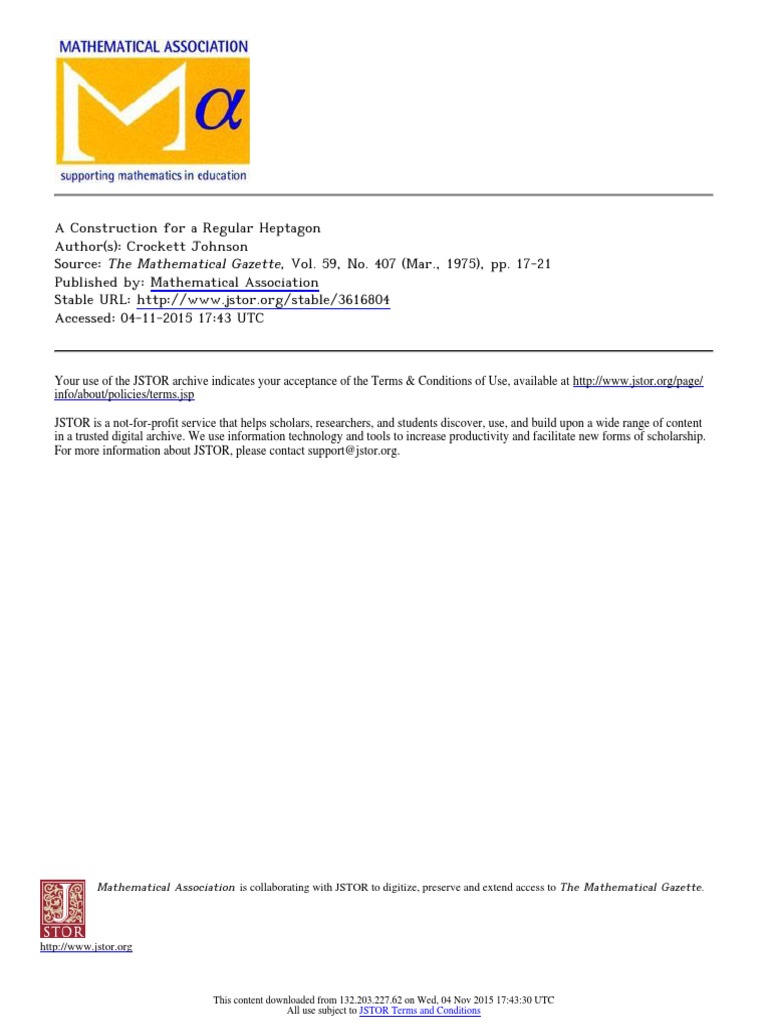 The Mathematical Gazette Volume 59 Issue 407 1975 (Doi 10.2307 ...