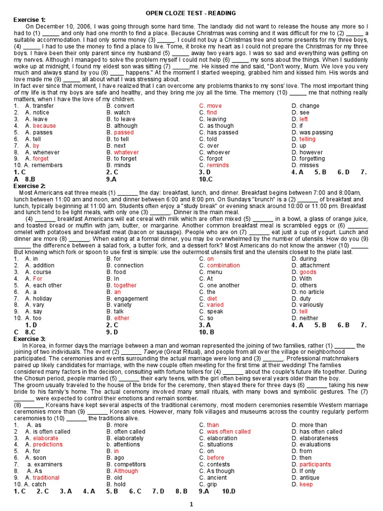 Open Cloze Test-Dap An | PDF | Desert | University Of Oxford