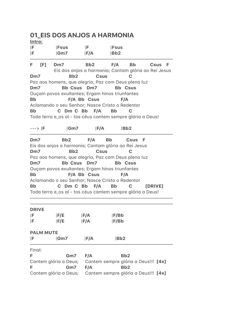 01 - Eis Dos Anjos A Harmonia | PDF