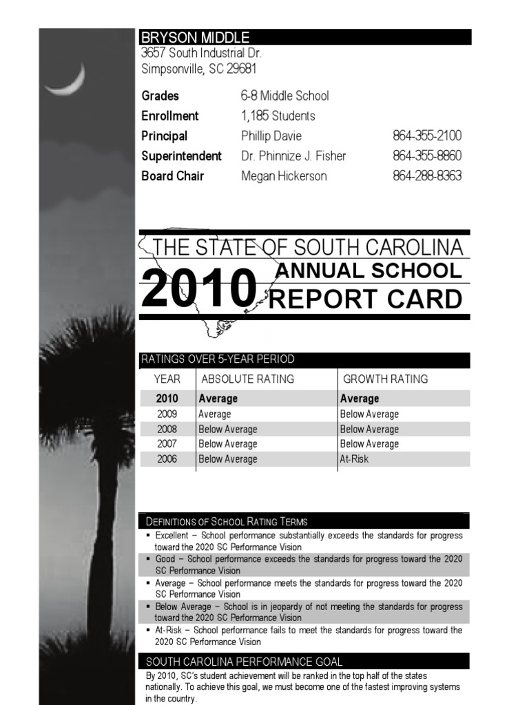 Bryson Report Card 2010 | PDF | Adequate Yearly Progress | Race And ...