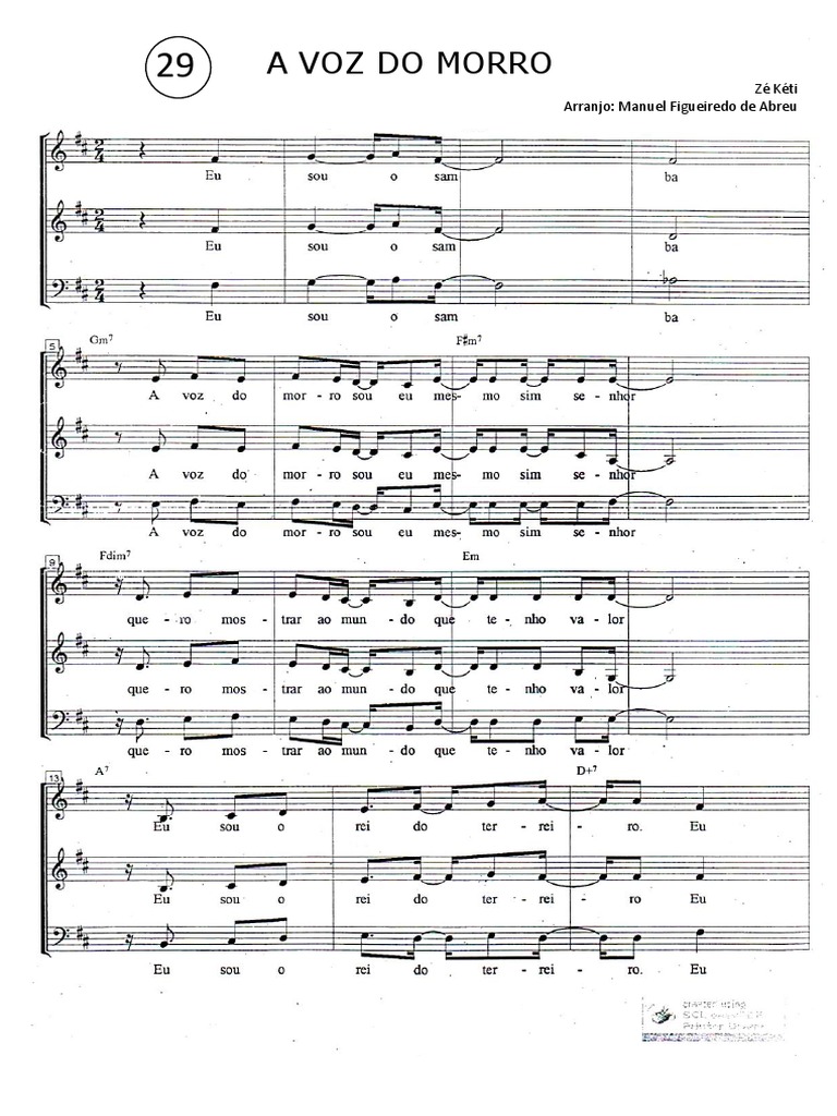 A Voz Do Morro - Partitura | PDF