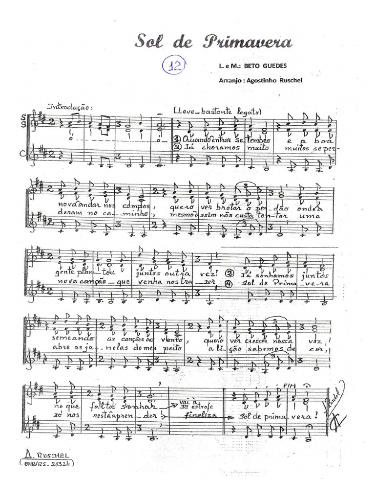 Sol de Primavera-Partitura | PDF