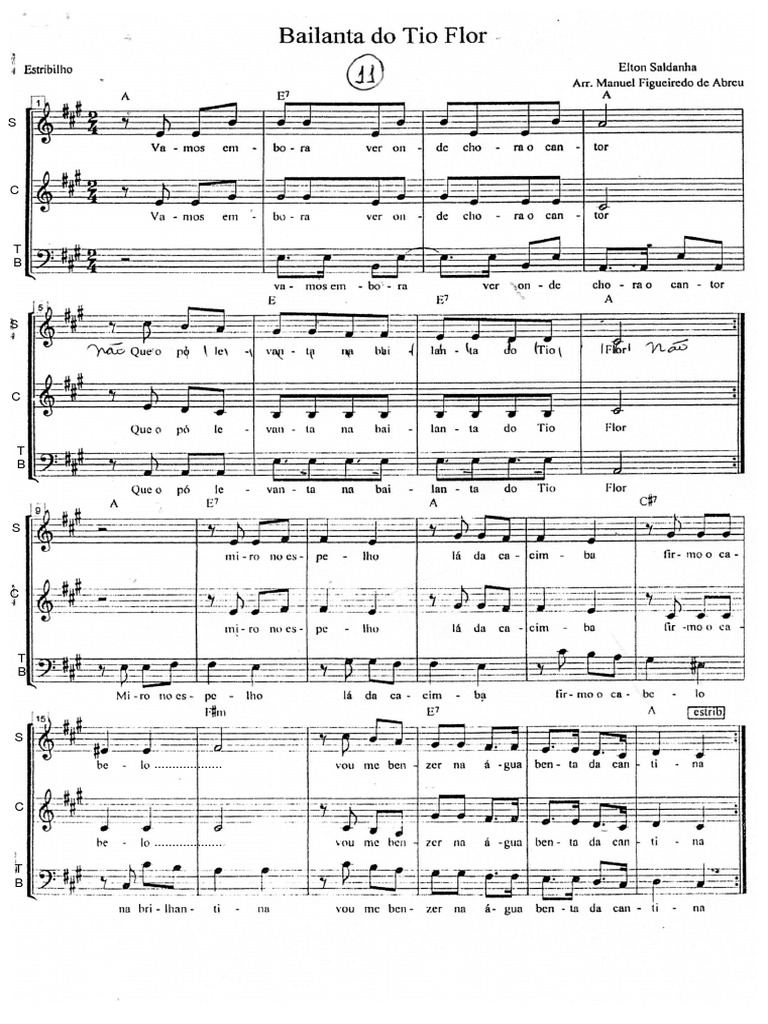 Bailanta Do Tio Flor-Partitura | PDF