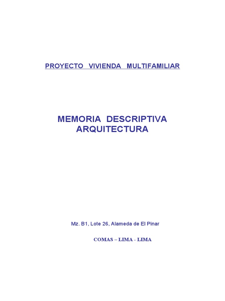 Memoria Edificio (Arquitectura) | PDF | Ingeniero civil | Sectores Economicos