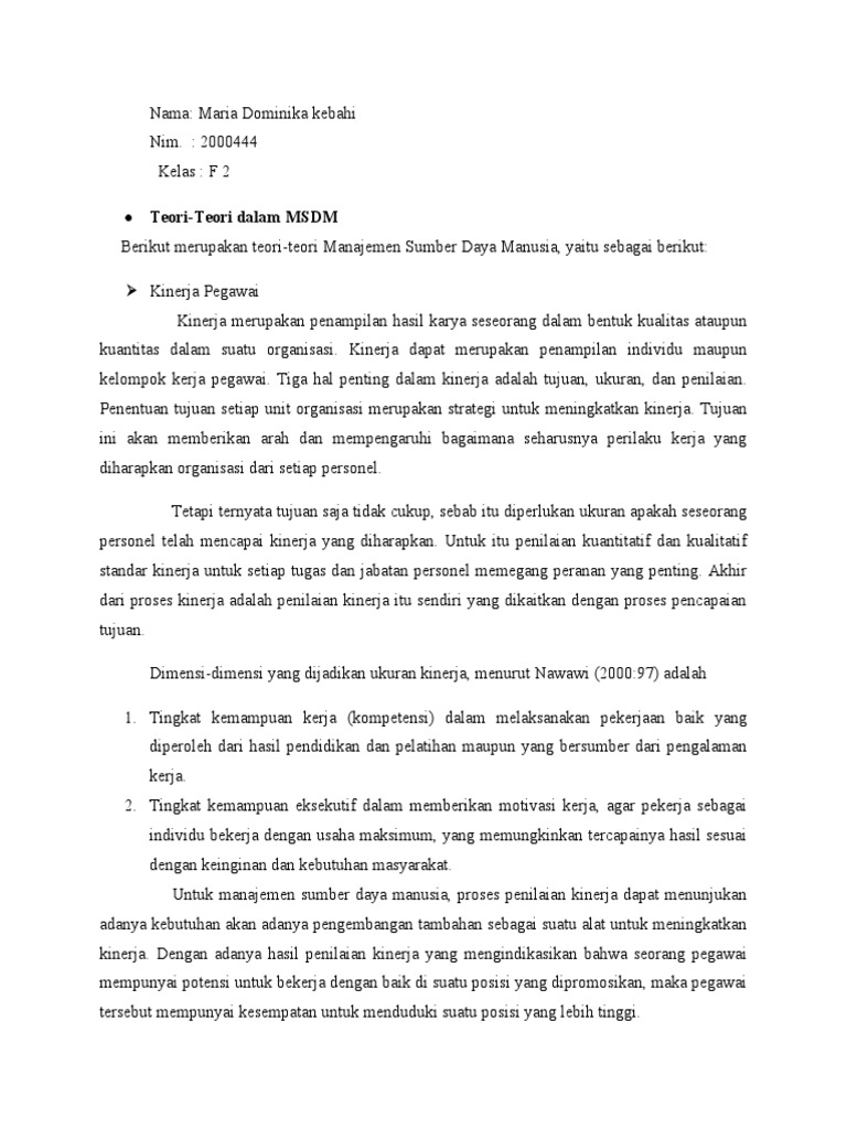 Tugas Maria Dom-WPS Office | PDF | Karier & Perkembangan | Bisnis