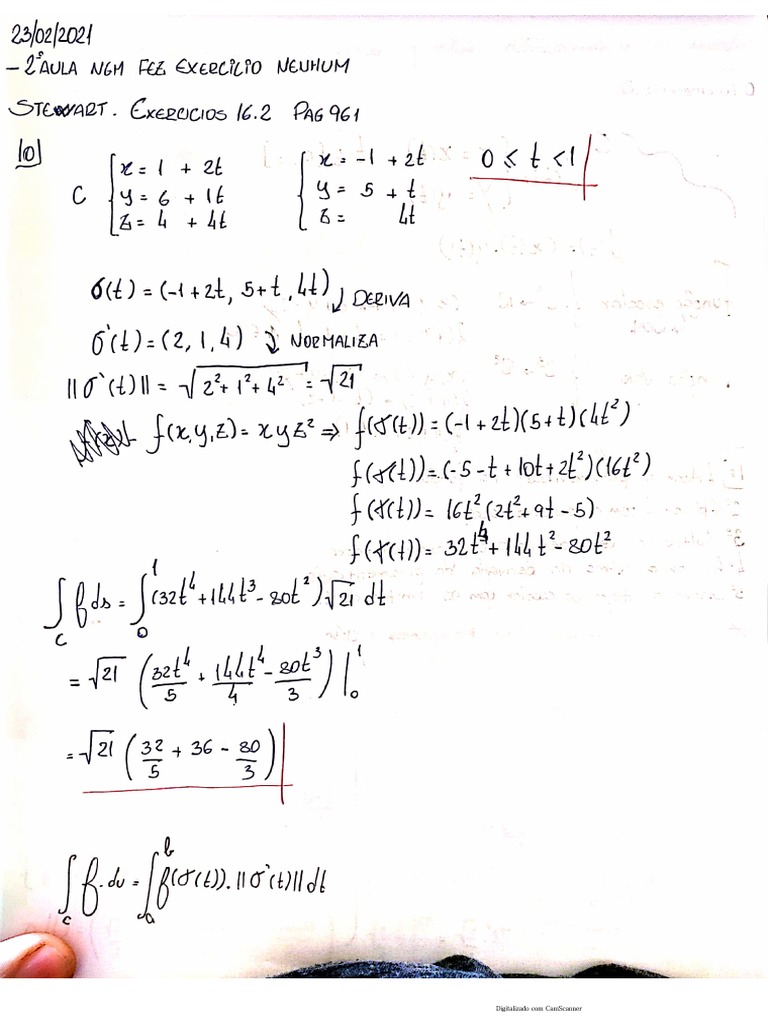Integrais de Linha | PDF