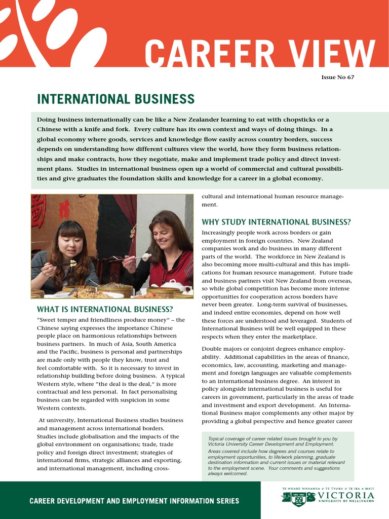 International Business Career View | PDF | Postgraduate Education ...