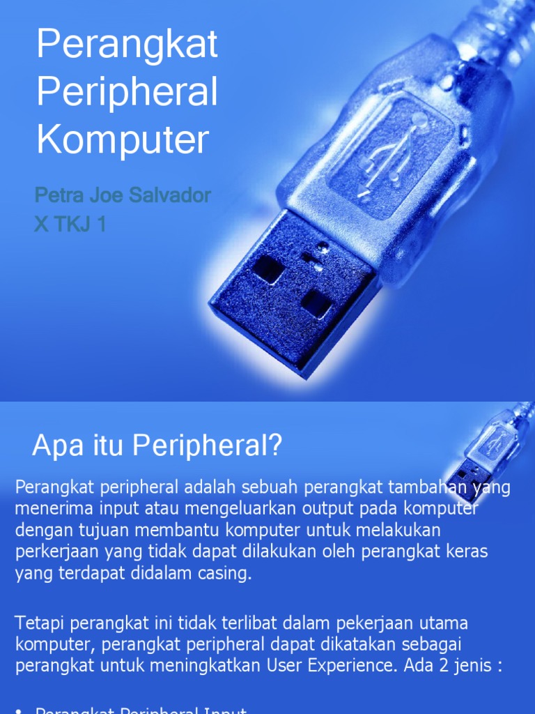 Pengertian dan Contoh Peripheral Komputer | PDF | Game & Aktivitas ...