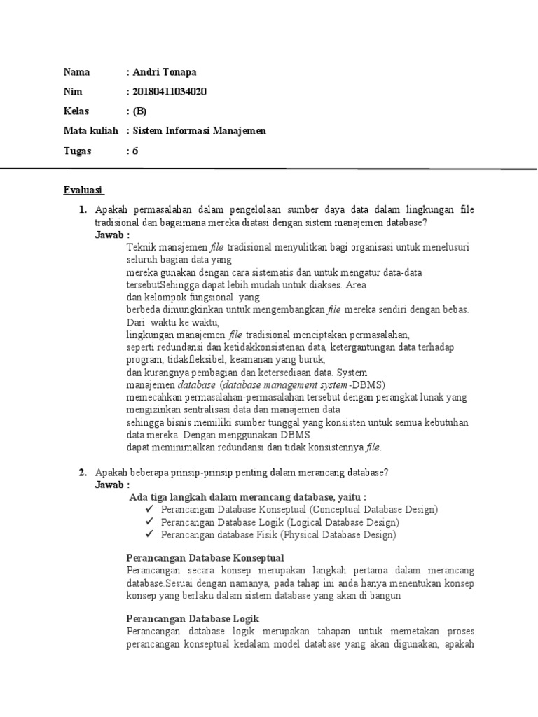 Tugas 6 Andri Tonapa - 5B (Sim) | PDF
