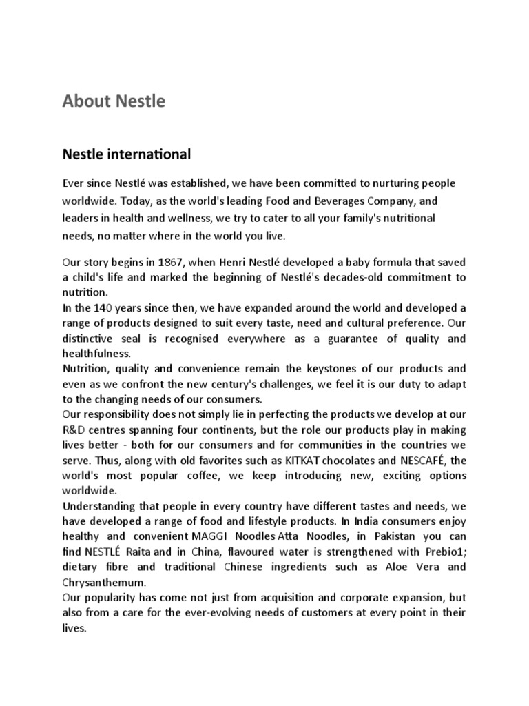 Nestle | PDF | Packaging And Labeling | Food Safety